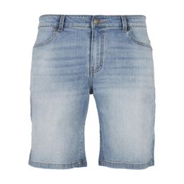 Urban Classics Herren Stoffhose "Urban Classics Herren Relaxed Fit Jeans Shorts", blau, Gr. 30, unifarben, 98% Baumwolle, 2% Elasthan, Hosen