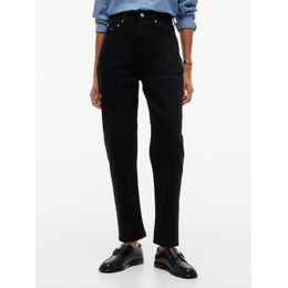 Tommy Jeans Damen Mom-Jeans "90'S MOM HIGH TAPERED DI4187", schwarz, Gr. 28, clean, Denim/Jeans, Obermaterial: 99% Baumwolle, 1% Elasthan, Jeans,