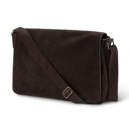 Tchibo - Veloursleder-Crossbag - dunkelbraun