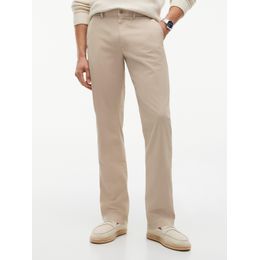 Tommy Hilfiger Herren Chinohose "CORE DENTON ESSENTIAL", beige, Gr. 34, unifarben, Twill, Obermaterial: 97% Baumwolle, 3% Elasthan, Hosen, Straight