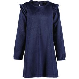 Blue Seven M&auml;dchen Jerseykleid "Samtkleid", blau, Gr. 122, 98% Polyester, 2% Elasthan, Kleider