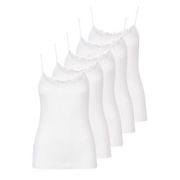 Nina von C. Damen Achseltop "5er Pack Tr&auml;gerhemd Daily", Gr. 38, wei&szlig;, Obermaterial: 100% Baumwolle CO., Unterhemden