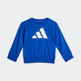 M&auml;dchen Trainingsanzug "ESSENTIALS KIDS"royal blau, wei&szlig;, Gr. 80, adidas Sportswear, Obermaterial: 70% Baumwolle, 30% Polyester, Sportanz&uuml;ge