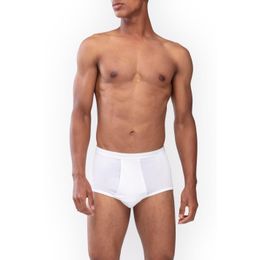 Mey Herren Slip "Noblesse", Gr. XL, wei&szlig;, Feinripp, Obermaterial: 100% Baumwolle, unifarben, Unterhosen, mit Eingriff, nat&uuml;rliches Tragegef&uuml;hl