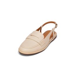 Marc O'Polo MARC O'POLO Damen Sandale "mit verstellbarem Riemen", Gr. 38, beige, Obermaterial: 100% Leder, unifarben, Schuhe