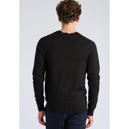 LINDBERGH Herren Cardigan "Cardigan Relaxed Fit"schwarz, Gr. L, unifarben, Obermaterial: 80% Viskose, 20% Nylon, Strickjacken