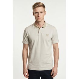 BOSS Orange Herren Poloshirt "Passerford Regular Fit Contrast", beige, Gr. L, unifarben, Jersey, Obermaterial: 100% Baumwolle, Shirts, Contrast