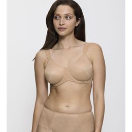 Triumph Damen Minimizer-BH "Essential Minimizer", Gr. 90, braun, Obermaterial: 71% Polyamid, 29% Elasthan (LYCRA), gemustert, leicht gl&auml;nzend,