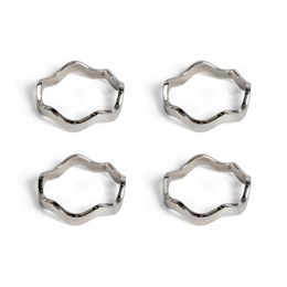 Tchibo - 4 Serviettenringe - silber