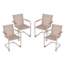 Tchibo - 4 Freischwinger &raquo;Nova&laquo; - 56x59x85cm - silber -