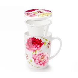 Tchibo - Teetasse mit Sieb und Deckel - wei&szlig;