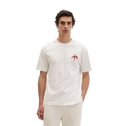 Marc O'Polo MARC O'POLO Herren T-Shirt "mit saisonalem R&uuml;ckenprint", wei&szlig;, Basic, Gr. XXL, unifarben, Obermaterial: 100% Baumwolle, Shirts