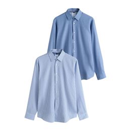 next Button Up Shirt male size XL/XXL Blue / Light blue / mottled blue
