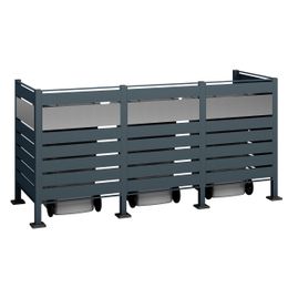 Tchibo - M&uuml;lltonnenverkleidung - 240x80x120cm - grau -