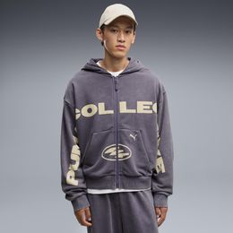 Puma Damen Kapuzenpullover "Graphic Kapuzenjacke Erwachsene"inky depths gray, Gr. L, Obermaterial: 32% Polyester, 68% Baumwolle. Kapuzenfutter: 100%