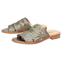 Sioux Damen Pantolette "Cosinda-703", Gr. 36, gr&uuml;n, Obermaterial: 100% Ziegenleder goatskin. 100% Gummi rubber., Schuhe