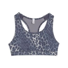 Puma Damen Sport-BH "4KEEPS BRA - P - SPOTTED HAZE - MID", Gr. XL, grau, Interlock, Obermaterial: 85% Polyester, 15% Elasthan, BHs, mit