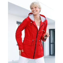Classic Basics Damen Langjacke, rot, Gr. 44, unifarben, 100% Polyester, &Auml;rmelfutter:100% Polyester, Jacken