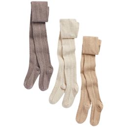 next Strumpfhose M&auml;dchen Gr&ouml;&szlig;e 68 ecru / dunkelbeige / taupe