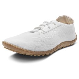 Leguano Damen Barfu&szlig;schuh "ADVICE", Gr. 42, wei&szlig;, Textil, Schuhe, Schn&uuml;rschuh, Freizeitschuh, mit Weltneuheit Hybridsohle, f&uuml;r Sie&Ihn
