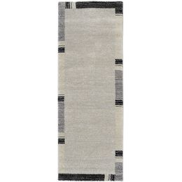 Teppich, B:80cm H:20mm L:200cm, grau, OCI DIE TEPPICHMARKE, Polypropylen (PP), Wohnzimmer, Teppiche, "CASTLE FLORA, auch als L&auml;ufer und Rund",