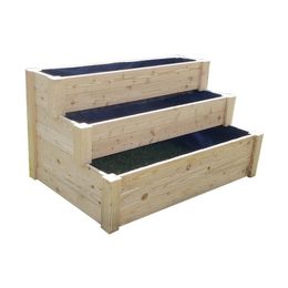 Tchibo - Premium-Treppenhochbeet XL - 120x76x64cm - naturfarben -