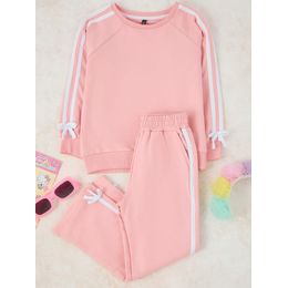 Trendyol Jogginganzug M&auml;dchen Gr&ouml;&szlig;e 104/110 rosa / wei&szlig;