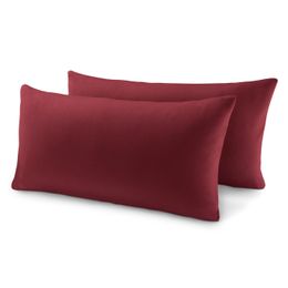 Tchibo - 2 Jersey-Kopfkissenbez&uuml;ge - rot
