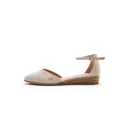 VISCATA Damen Espadrille "Montroig", Gr. 40, beige, Textil, Schuhe, mit elegantem Kn&ouml;chelriemen