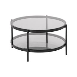 Tchibo - Runder Glas-Couchtisch - schwarz