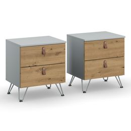 Rauch Nachttischpaar &raquo;Homey&laquo; - 47x42x54cm - cognac -