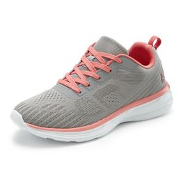 Lascana Damen Sneaker "Freizeitschuh, Halbschuh, Turnschuhe", Gr. 41grau, koralle, Obermaterial: 90% Textilmaterial, 10% Synthetik. Decksohle: 100%