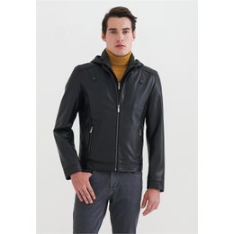 Pierre Cardin Herren Outdoorjacke, schwarz, Gr. XXXL, unifarben, 100% Polyester, Jacken, aus Kunstleder