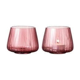 Tchibo - 2 Bitz Teelichthalter &raquo;Kusintha&laquo; - ros&eacute;