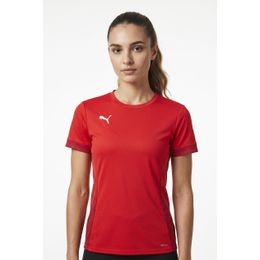 Puma Damen Fu&szlig;balltrikot "TEAMGOAL MATCHDAY JERSEY WMNS", rot, Gr. XS, unifarben, Interlock, Obermaterial: 100% Polyester, Trikots, sportlicher Stil,