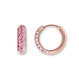 Tchibo - 925 Silber Creolen pav&eacute; - rosa