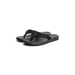 Tommy Hilfiger Herren Zehentrenner "MOLDED PADDED HILFIGER B SANDAL", Gr. 42, schwarz, Textil, Schuhe, Strandschuh, Sommerschuh, Poolslide mit