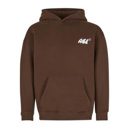 M&auml;dchen Kapuzensweatshirt "Another Cotton Lab Cacao Department Oversized Hoodie", braun, Gr. 164, ANOTHER COTTON LAB, bedruckt, 52% Baumwolle, 48%