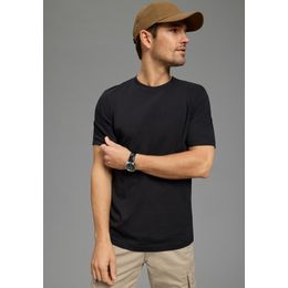 MAN'S WORLD MAN'S WORLD Herren Rundhalsshirt, bunt, Basic, Gr. XL, unifarben, Single Jersey, Obermaterial: 100% Baumwolle, Shirts, Kurzarm, Regular Fit,