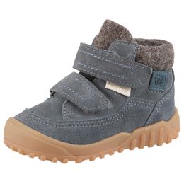 Baby Lauflernschuh "Donte 50 WMS: weit", Pepino BY RICOSTA, Gr. 24, blau, Textil, Veloursleder, Schuhe, Winterboots, Klettschuh mit TEX,
