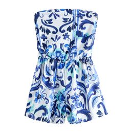 next Jumpsuit Damen Gr&ouml;&szlig;e S t&uuml;rkis / dunkelblau / wei&szlig;