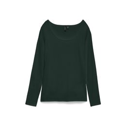 V&eacute;ro Moda VERO MODA Damen Langarmshirt "VMMAXI MY LS SOFT UNECK NOOS", gr&uuml;n, Gr. M, unifarben, Jersey, Obermaterial: 95% Baumwolle, 5% Elasthan, Shirts,