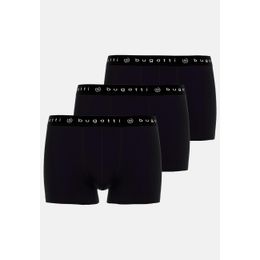 Bugatti Herren Slip "Mailand", Gr. 8, schwarz, Single Jersey, Obermaterial: 95% Baumwolle, 5% Elasthan, unifarben, Unterhosen, breiter Bund, mit