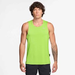 Nike Herren Laufshirt "M NK DF BREATHE MILER TANK", gr&uuml;n, Gr. XXL, Obermaterial: 100% Polyester, Shirts, f&uuml;r das Laufen entwickelt, mit