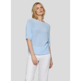 Rabe Damen Strickpullover "Pullover", blau, Gr. 40, unifarben, 72% Baumwolle, 28% Polyester, Pullover