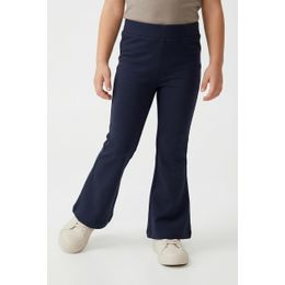 KIDS Only M&auml;dchen Jerseyhose "KMGPAIGE LIFE FLARED PNT NOOS", blau, Gr. 116, unifarben, Jersey, Obermaterial: 65% Viskose, 30% Polyester, 5%