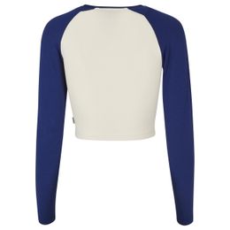 Urban Classics Damen Langarmshirt "Urban Classics Damen"sandwei&szlig;, spaceblau, Gr. 4XL, unifarben, 95% Baumwolle, 5% Elasthan, Shirts