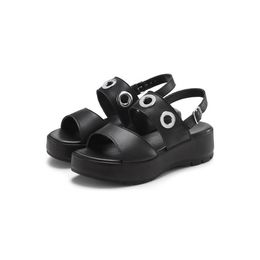 French Connection Sandalette 'Sandale, Ledersandale, offener Schuh, Sommerschuhe, Ledersandalette' schwarz Gr. 37 f&uuml;r Damen