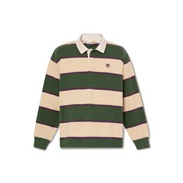 Timberland Poloshirt 'Rugby' Damen Gr&ouml;&szlig;e L hellbeige / dunkelgr&uuml;n / lila