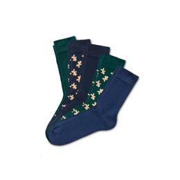 Tchibo - 5 Paar Socken - Herren - Gr. 44-46 - dunkelblau/print